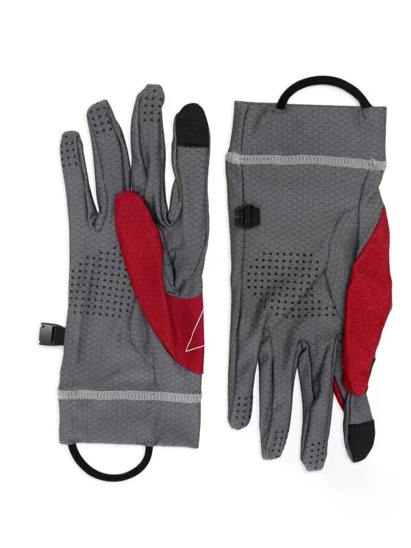 ROA Honeycomb-patterned Gloves With Wrist Strap