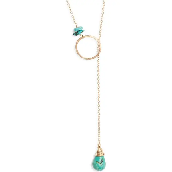 NASHELLE Gwyneth Semiprecious Stone Necklace - Gold Fill
