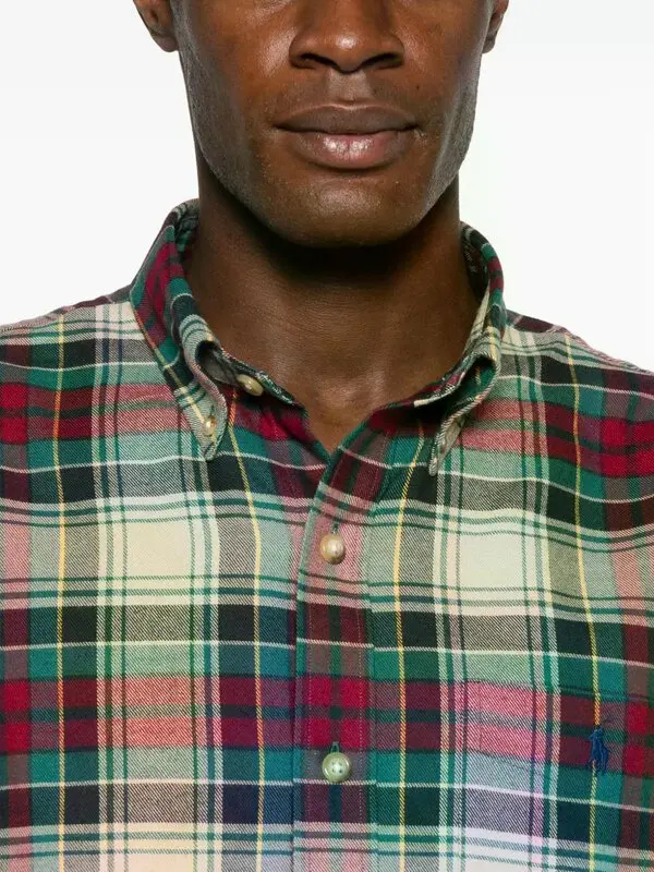 Polo Ralph Lauren Check-print Cotton Shirt - Neutrals