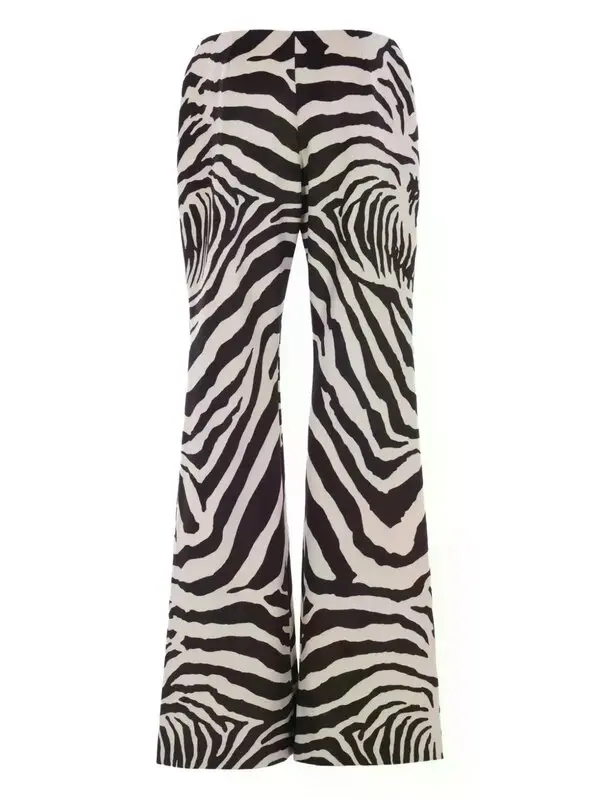 DURAN LANTINK Zebra-print Flared Trousers