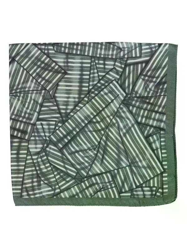 Zegna Patterned-print Scarf - Green