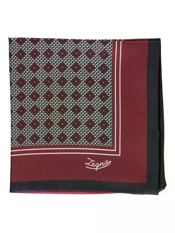 Zegna Logo-print Scarf - Red
