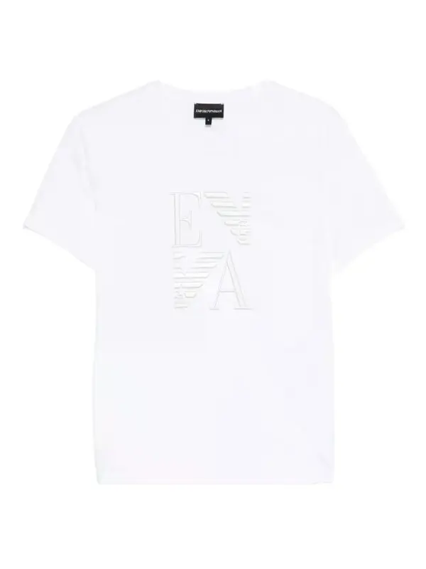 Emporio Armani Logo-embroidered T-shirt - White
