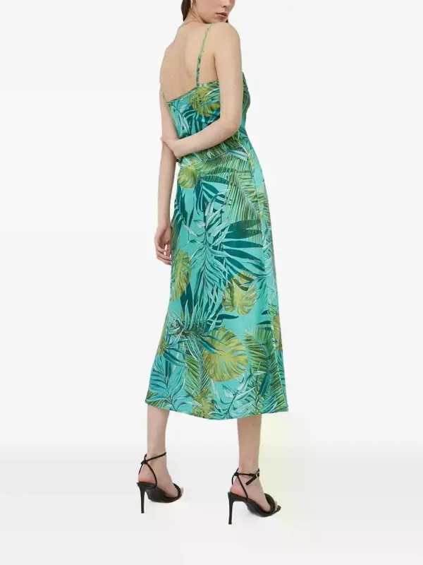 guess dress green NEW GUESS BY MARCIANO ELECTRIC BLOOM FLORAL SATIN CHIFFON DRESS 0 XS