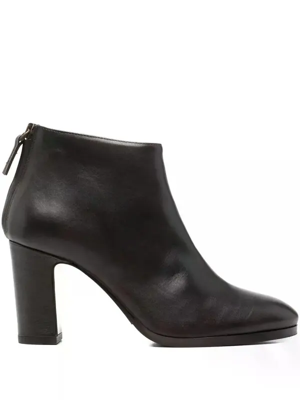 JULIE DEE Leather Ankle Boots