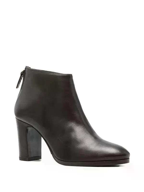 JULIE DEE Leather Ankle Boots