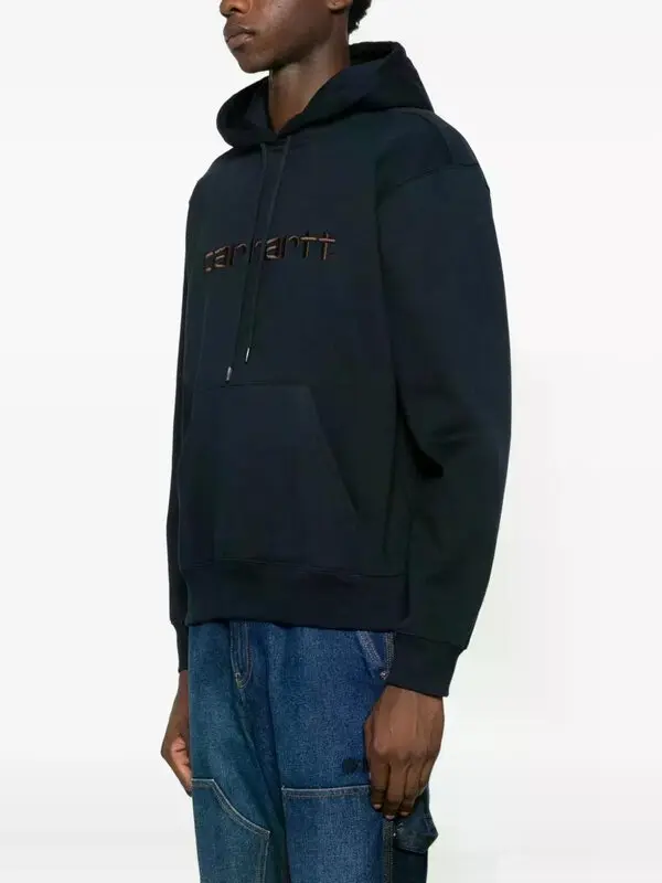 Carhartt Work In Progress Logo-embroidered Hoodie - Blue