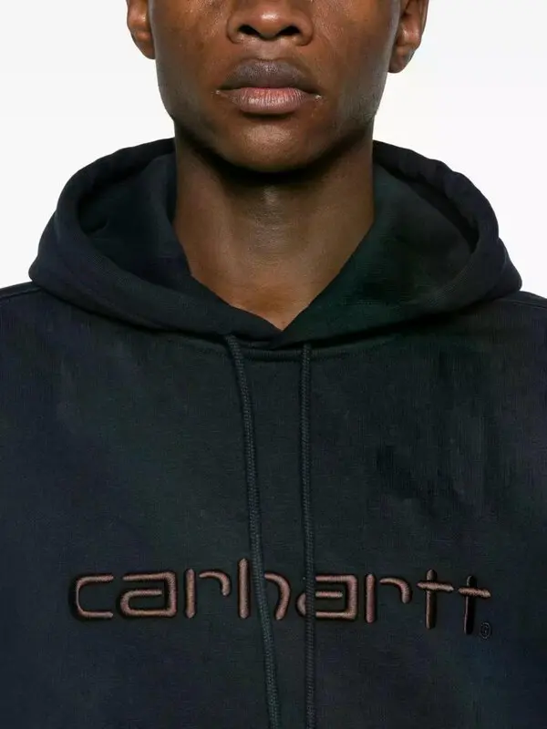 Carhartt Work In Progress Logo-embroidered Hoodie - Blue