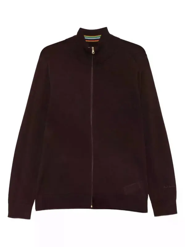 Paul Smith Merino Wool Zip-up Sweater