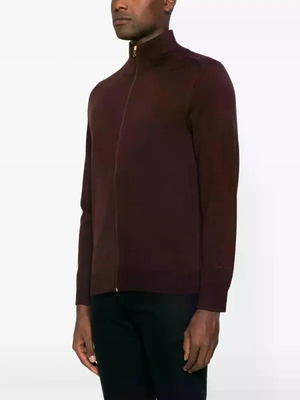 Paul Smith Merino Wool Zip-up Sweater