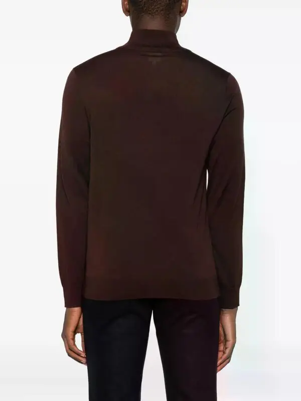 Paul Smith Merino Wool Zip-up Sweater