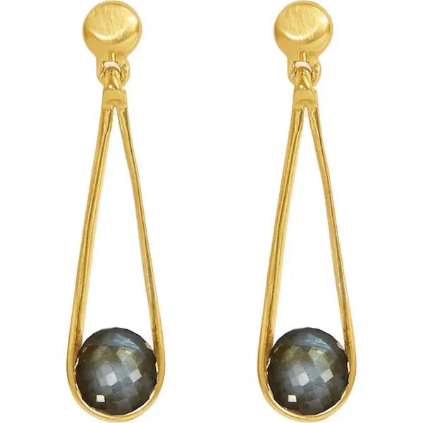 DEAN DAVIDSON Mini Ipanema Labradorite Drop Earrings - Labradorite/gold