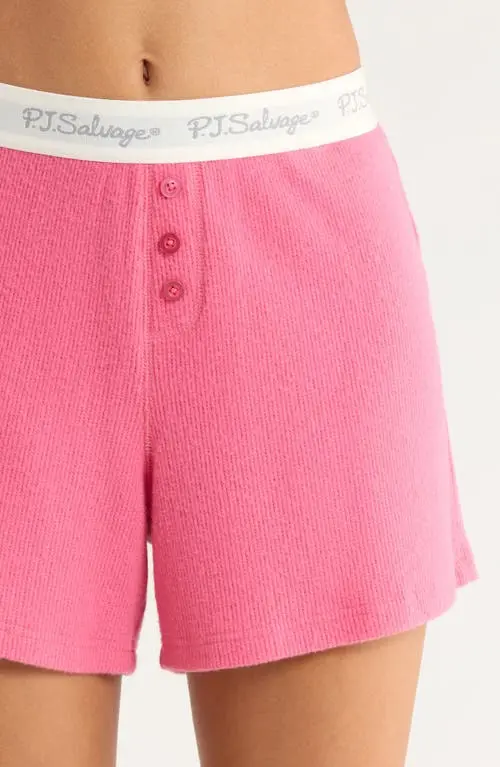 PJ Salvage Waffle Knit Short Pajamas - Think Pink
