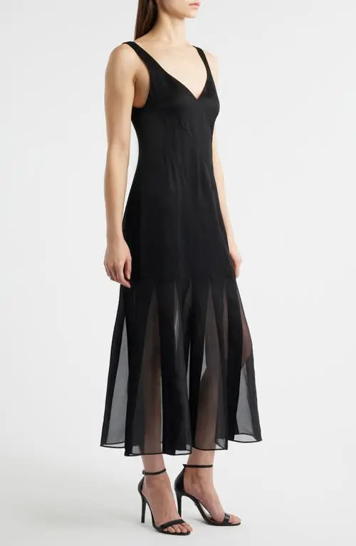 BOSS Sleeveless Godet Maxi Dress