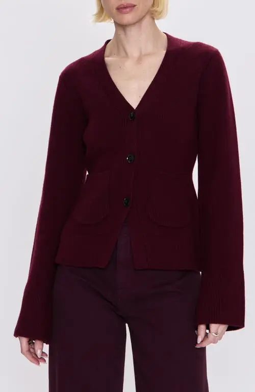 PISTOLA Aeron V-neck Cardigan - Claret