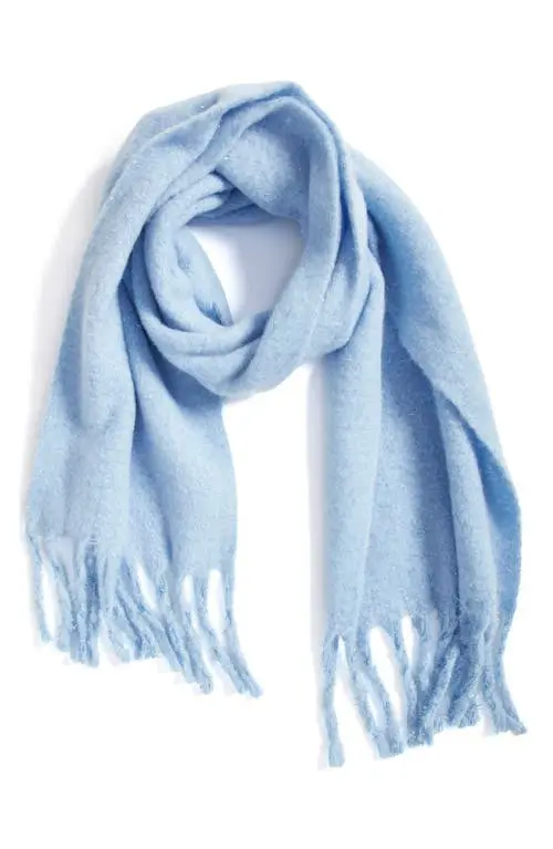 Treasure & Bond Cozy Sparkle Fringe Scarf - Blue