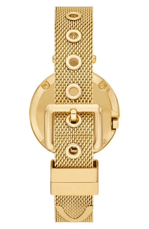 Tory Burch Pierced Mesh Strap Watch