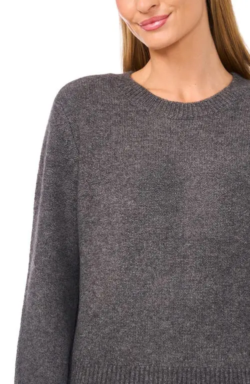 CECE DUPRAZ Ruffle Cuff Crewneck Sweater