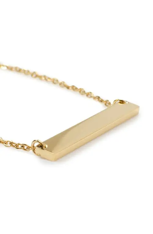 CUFFLINKS, INC. Goldtone Bar Necklace