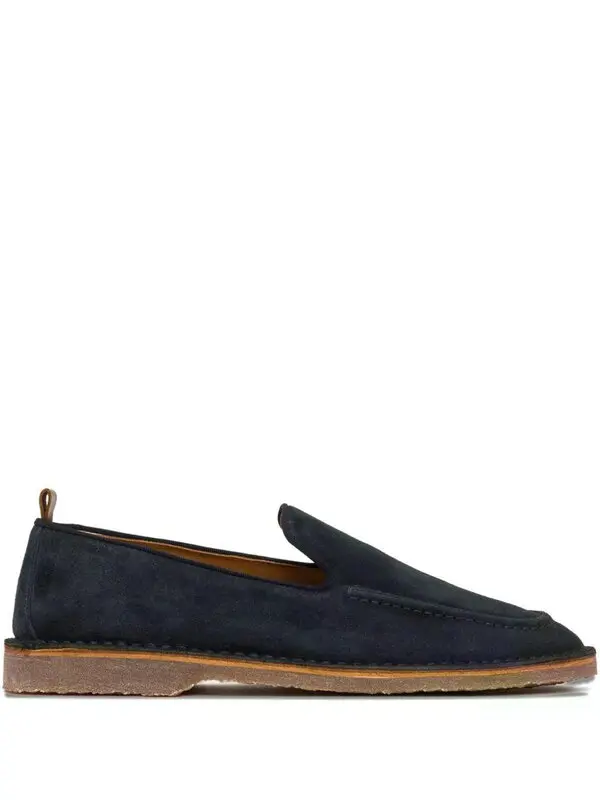 BUTTERO® Suede Stitching Loafers - Blue