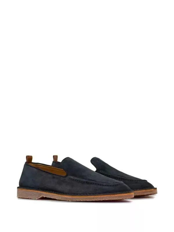 BUTTERO® Suede Stitching Loafers - Blue