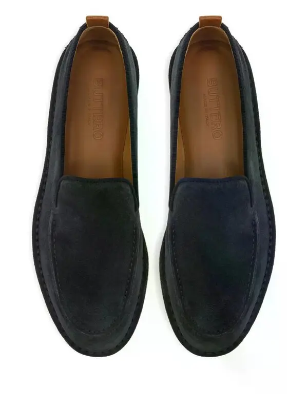 BUTTERO® Suede Stitching Loafers - Blue