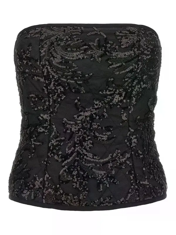 LE TWINS Elodie Lace Sequin Top
