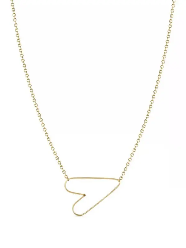 Zoe Chicco 14k Yellow Anchored Heart Necklace - Gold