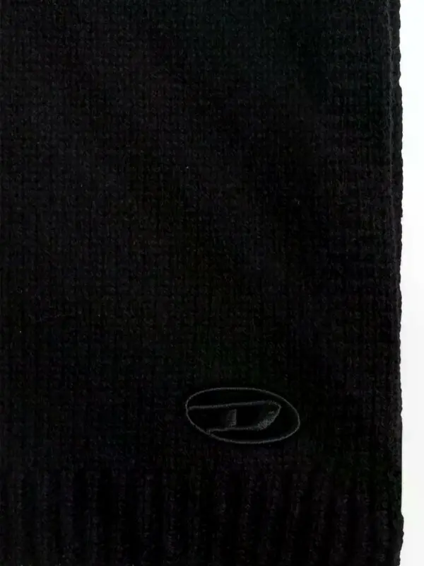 DIESEL Logo-plaque Wool Scarf