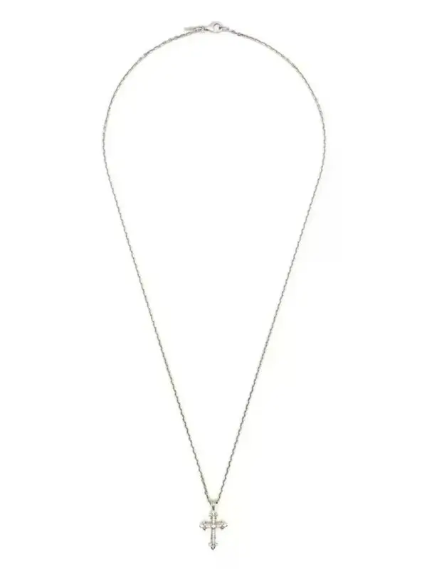 Emanuele Bicocchi Fleury Cross Pendant Necklace - Silver