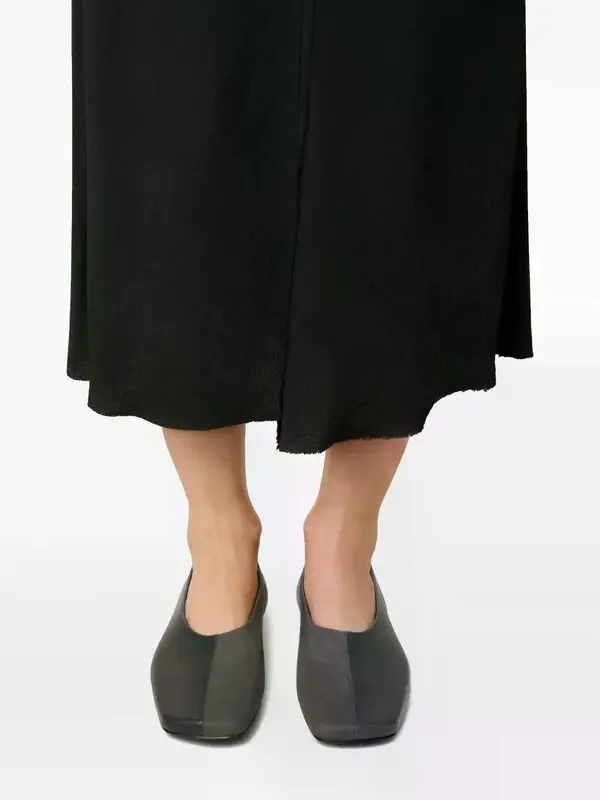 AMI Paris Two-tone Leather Ballet Flats - Grey