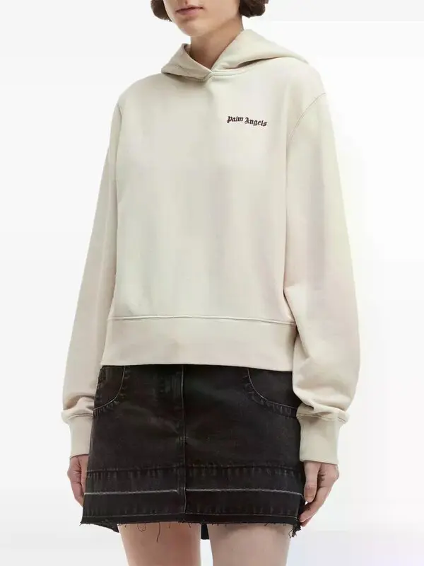 Palm Angels Embroidered Logo Hoodie