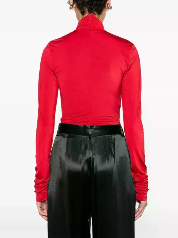 Andamane Long-sleeve Roll-neck Body - Red