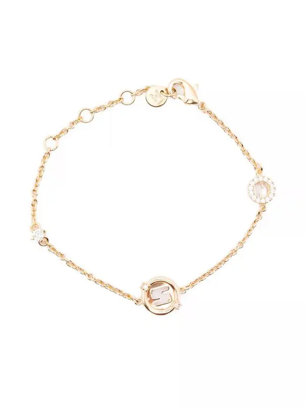 Fendi Gemstone-embellished Chain Bracelet - Gold