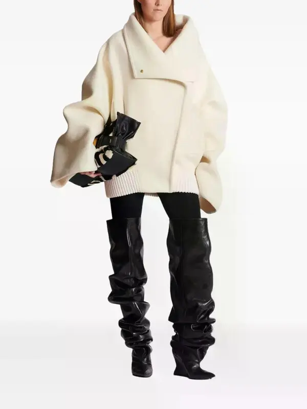 Balmain High-neck Coat