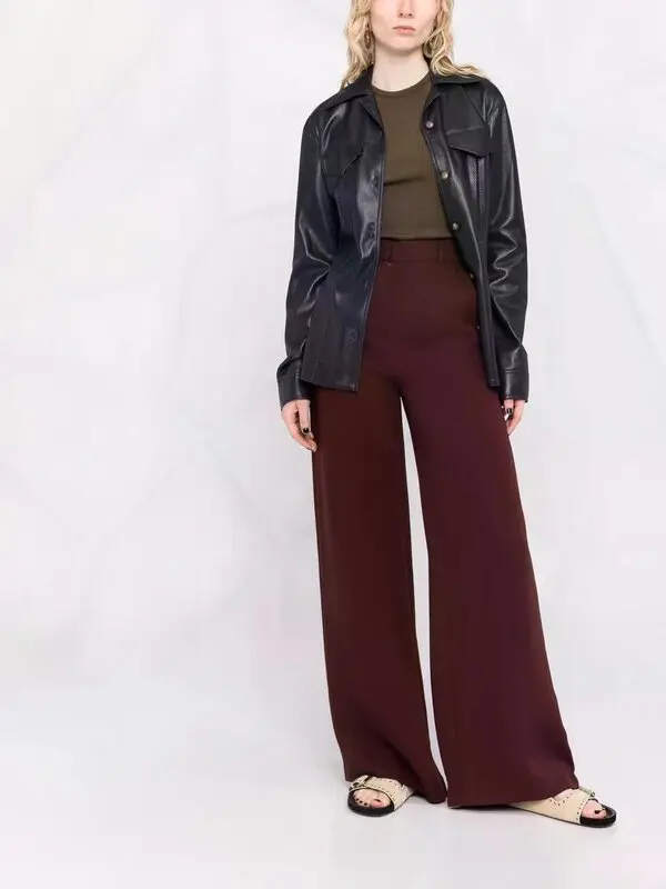 Nanushka Faux Leather Long-sleeved Shirt