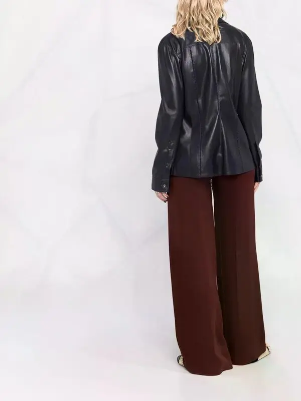 Nanushka Faux Leather Long-sleeved Shirt