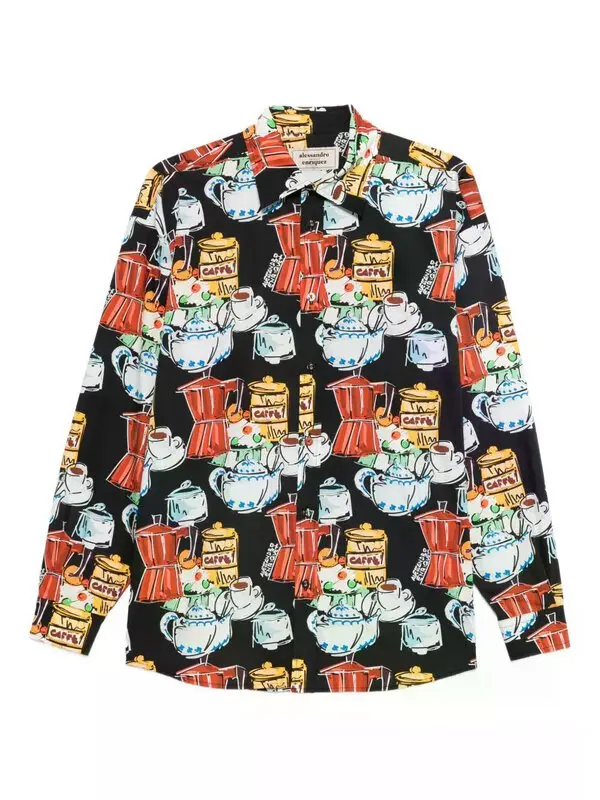 ALESSANDRO ENRIQUEZ Graphic-print Shirt - Black