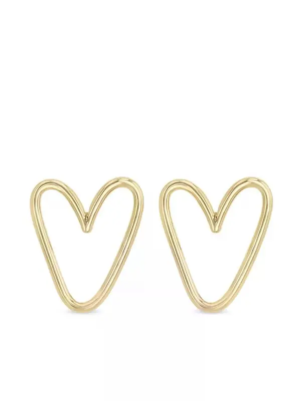 Zoe Chicco 14k Yellow Open Heart Earrings - Gold