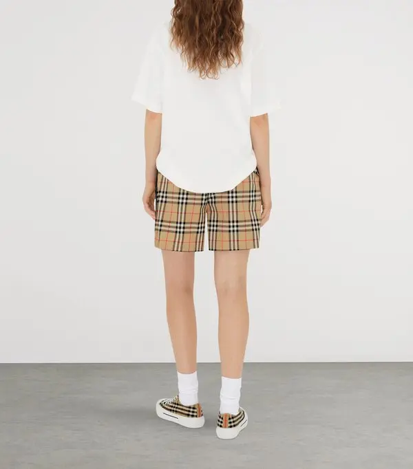 Burberry Stretch-cotton Check Shorts