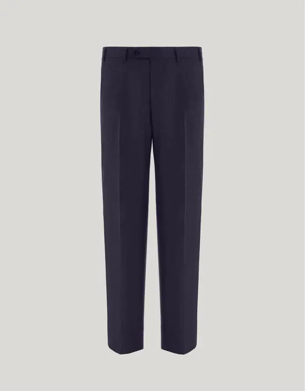 Canali High-waisted Pure Wool Trousers
