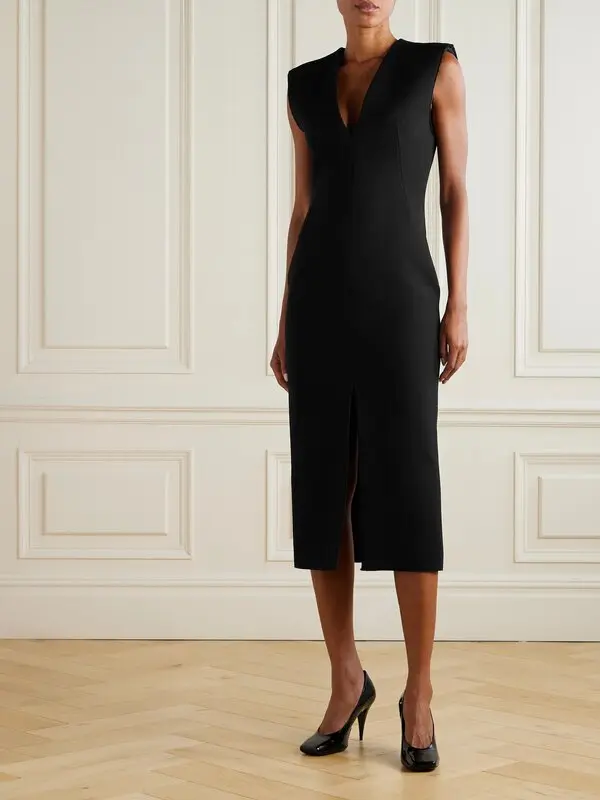 Givenchy Wool-blend Midi Dress - Black
