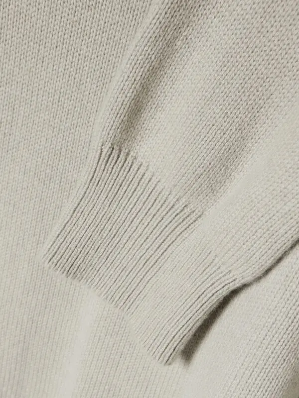 Calvin Klein Cashmere Sweater With Scarf Detail - Gray