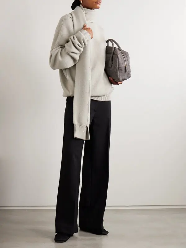 Calvin Klein Simone Wool Wide-leg Trousers