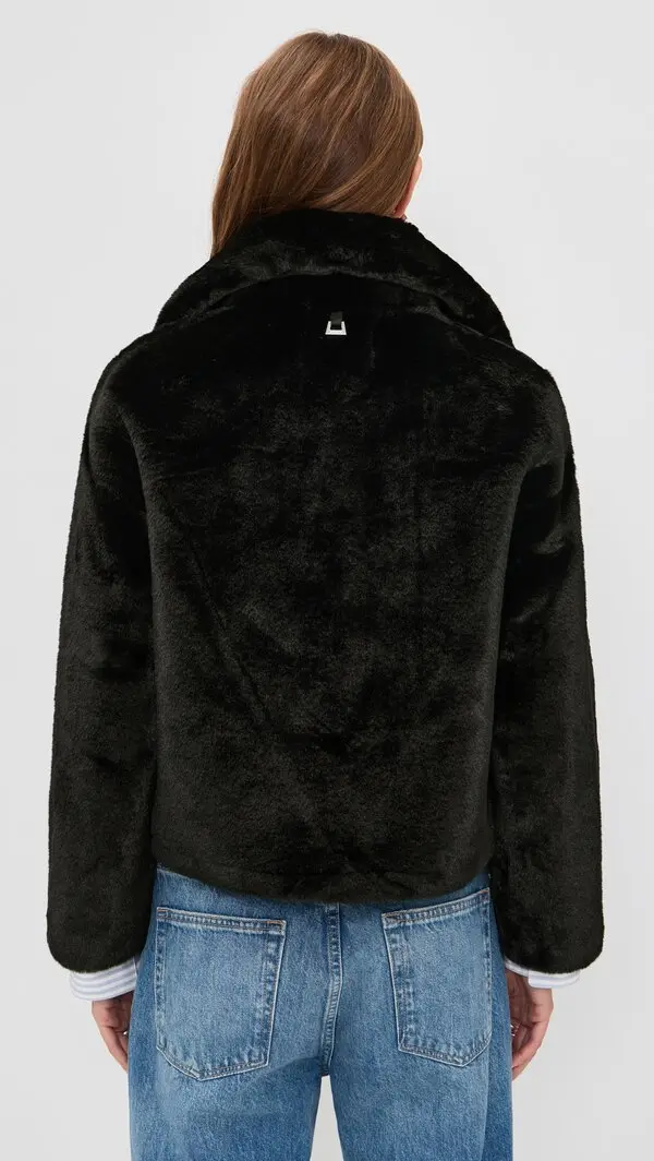Apparis Elis Faux Fur Coat - Noir
