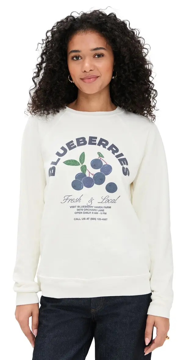 The Original Retro Brand Blueberries Graphic Sweatshirt