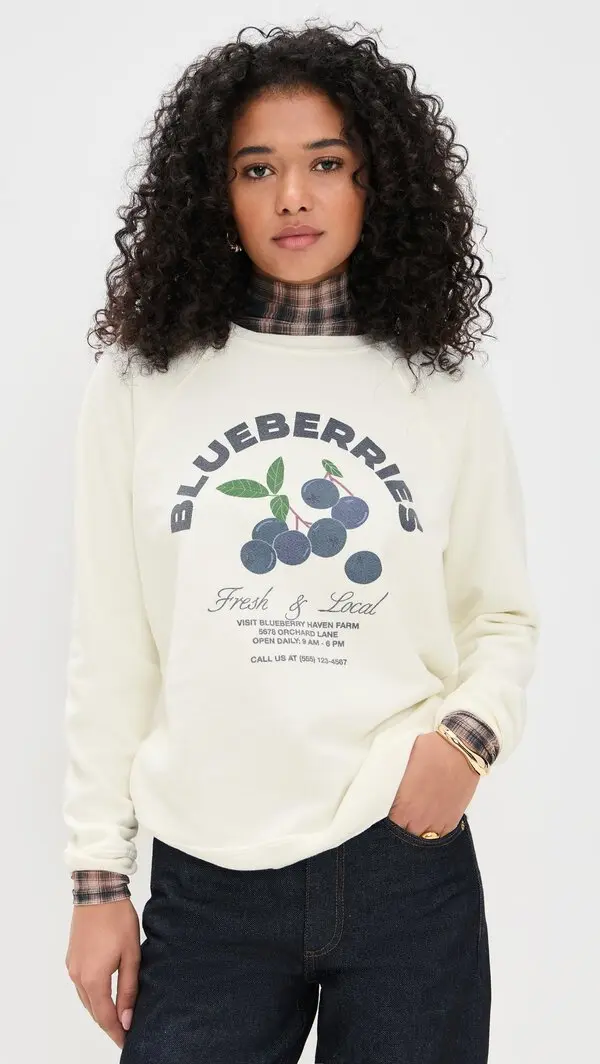 The Original Retro Brand Blueberries Graphic Sweatshirt
