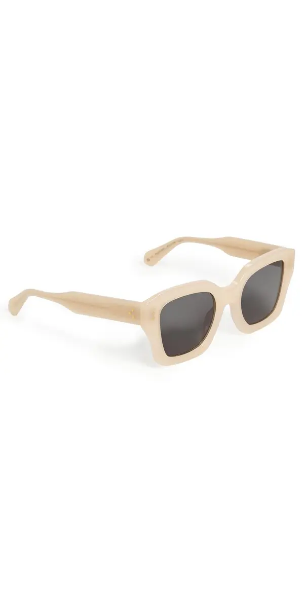 JIMMY FAIRLY Rita Square Frame Sunglasses - White