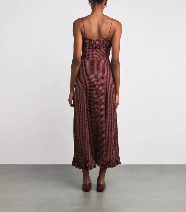 DÔEN Silk-blend Rosaria Maxi Dress