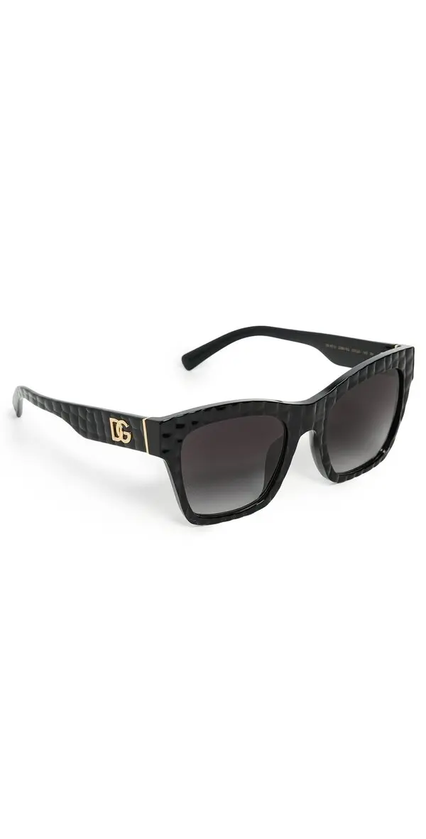 Dolce & Gabbana Dg4512 Square Sunglasses - Black Texture Cocco